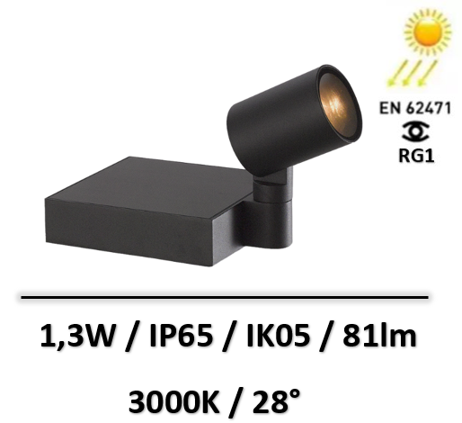 OGGI LUCE - Spot sur piquet DOOBI 28° 1,3W 3000K 28° IP65 - IK05 ...