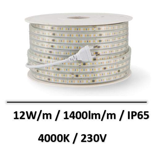Ledme - Ruban de Led 220V Smd Como 12W/m Ip65 - 50 Mètres - LM2352 ...