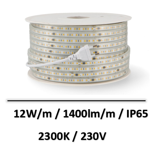 Ledme - Ruban de Led 220V Smd Como 12W/m Ip65 - 50 Mètres - LM2354 ...