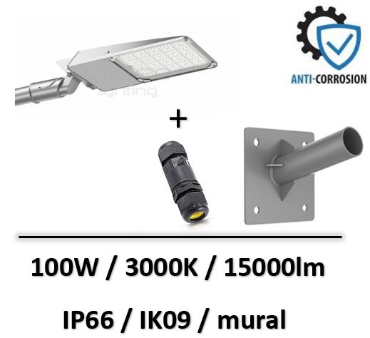 Clareo - FloodPark CLAREO 100W 150lm/W TECH + support mural ...