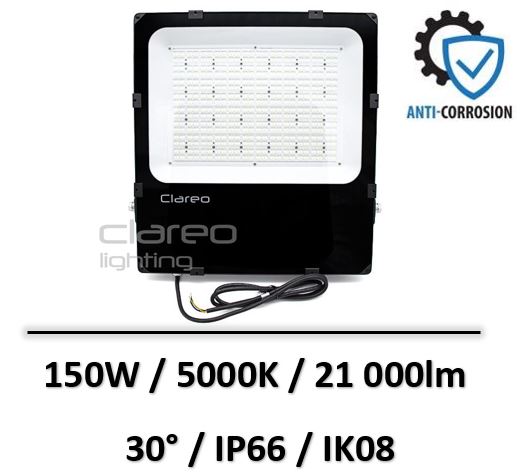 Clareolighting - Floodlight MultiRay CLAREO 150W 140lm/W TECH - 30 ...