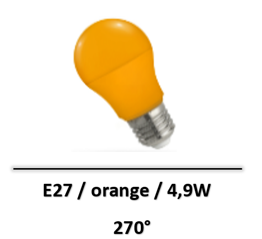 Spectrum - Ampoule Led E27 Orange 4,9W - WOJ+14609 - Ampoules LED ...