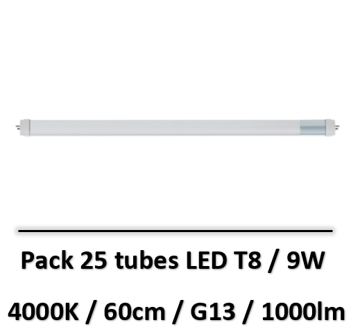 Spectrum - Tube LED T8 9W - 4000K - G13 - 60cm - WOJ+22301_9W - Ampoules LED/Ampoules LED T8 ...