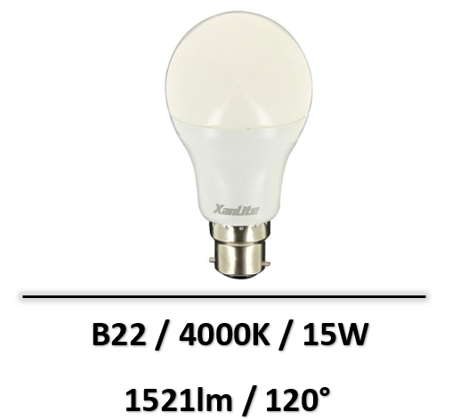 Xanlite - Ampoule LED standard, culot B22, 14,2W cons. (100W eq ...
