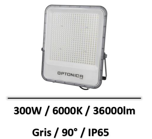 Optonica - Projecteur 300W Gris - 6000K - 36000lm - 5747 - Projecteurs ...