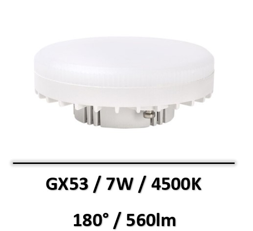 Optonica - AMPOULE LED GX53 7W 4500K - 1542 - Ampoules LED/Ampoules LED ...