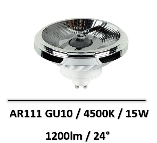 Ledme - AMPOULE LED AR111 / GU10 15W 4500K - ALU - LM7155 - Ampoules ...