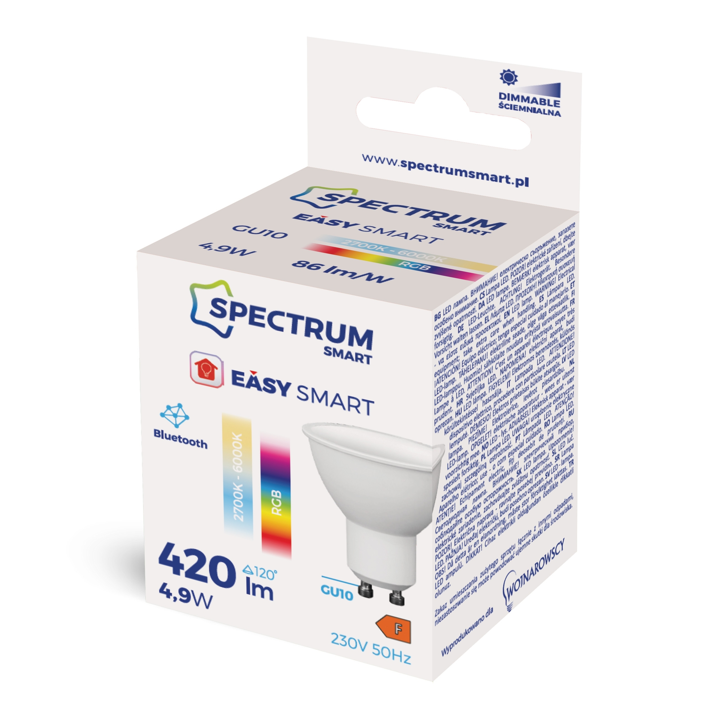 Spectrum Ampoule Led Connectée Smart éclairage Blancs Couleurs