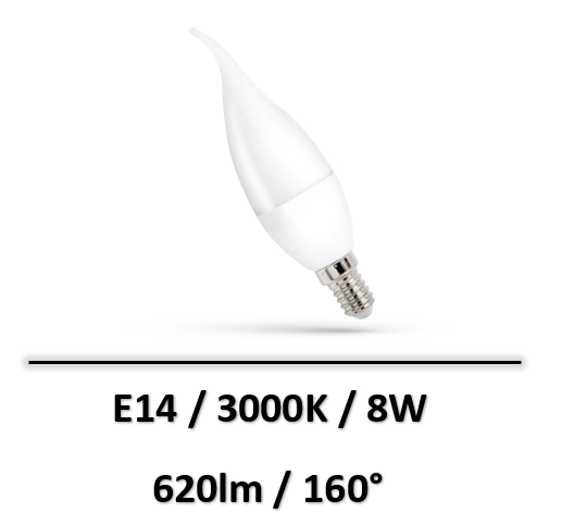 Spectrum - AMPOULE LED E14 8W 3000K - WOJ+14225 - Ampoules LED/Ampoules ...