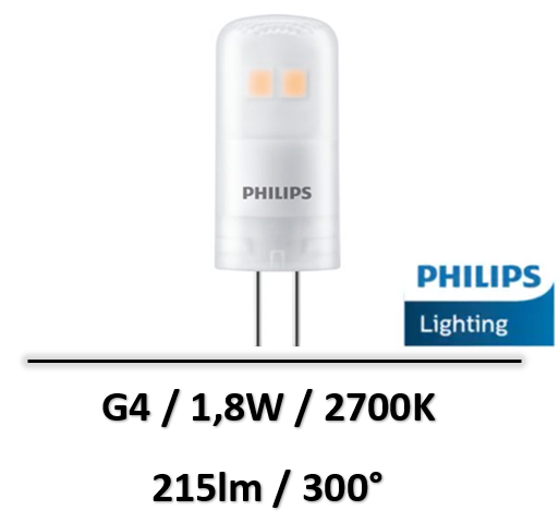 Philips - CorePro LEDcapsuleLV 1.8-20W G4 270 - 76765500 - Ampoules LED ...