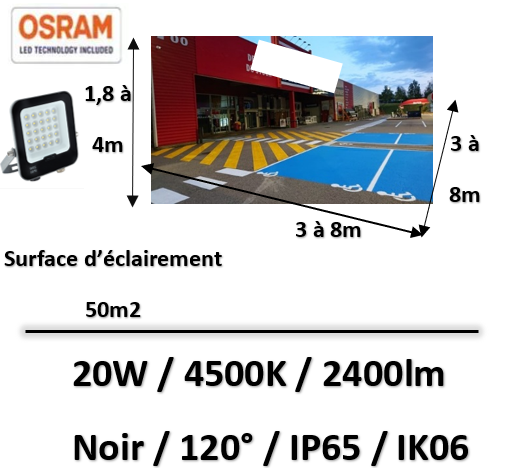 Ledme - Projecteur Led Napoli 20W - LM6382 - Projecteurs LED sans ...