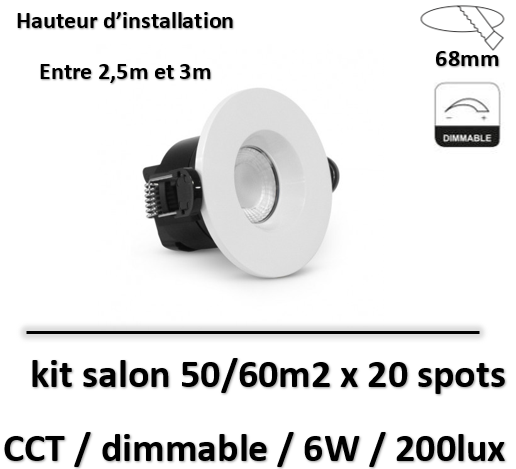 Gamme PRO - Kit éclairage salon - eclairagedirect.fr
