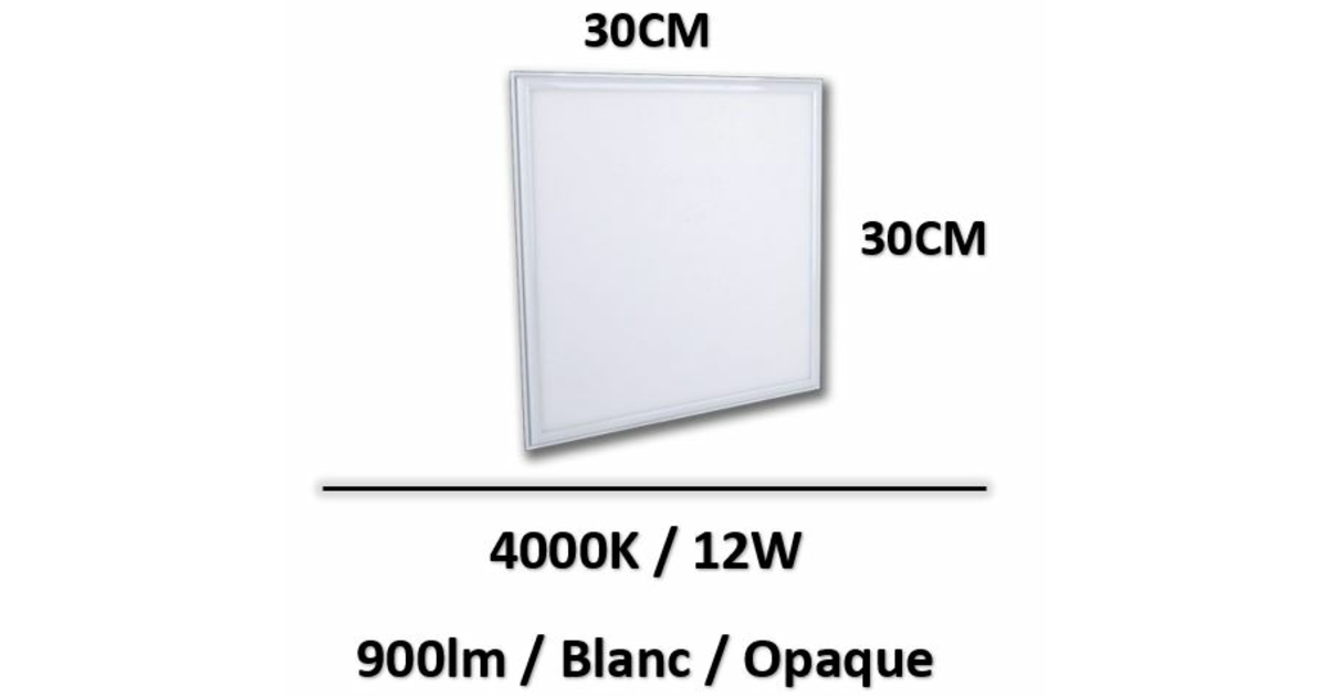 Arun - Dalle lumineuse led 300 x 300 12W