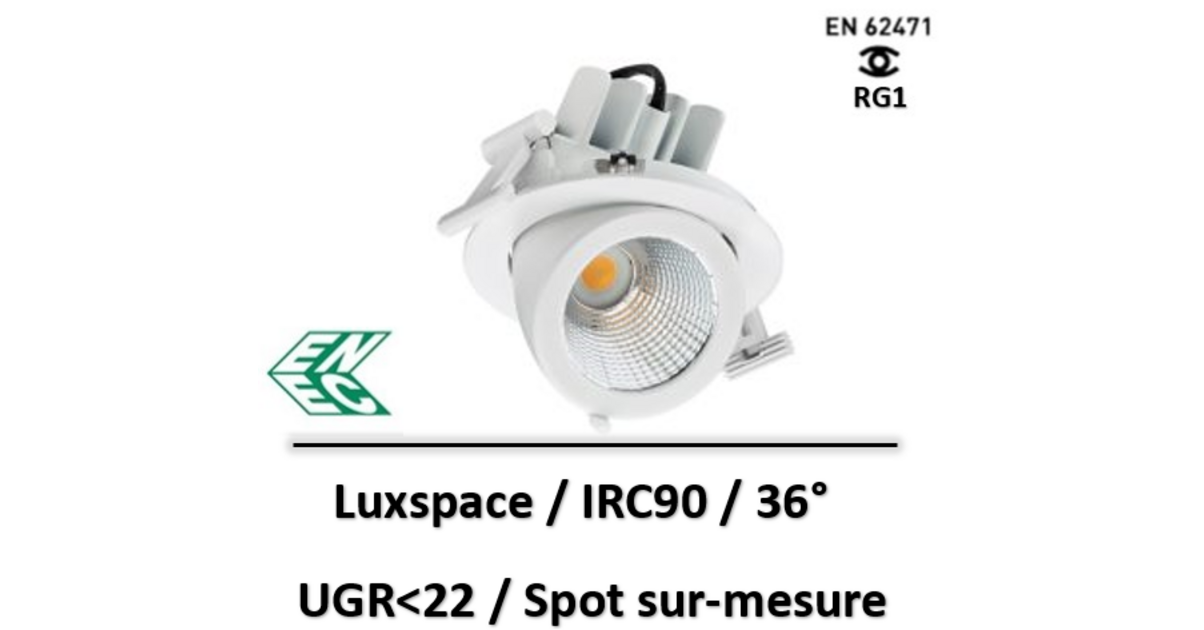 Philips - LuxSpace Accent Compact, version coudée, CRI>90, Faisceau ...