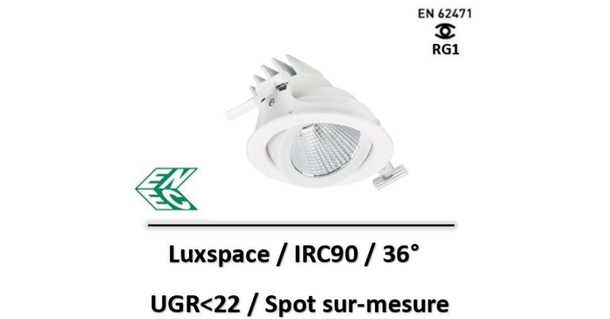 Philips - LuxSpace Accent Compact, version coudée, CRI>90, Faisceau ...