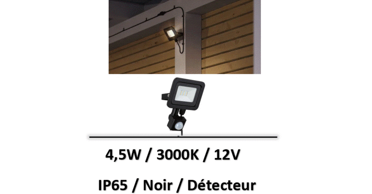 Paulmann - Bimea Détecteur de mouvement IP65 3000K 4,5W Noir - 94586 ...