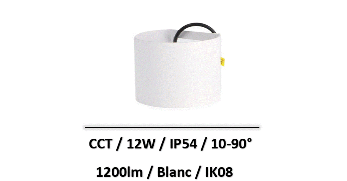 Ledme - Applique Murale Led Round White 12W Ip54 - LM6187 - Appliques ...