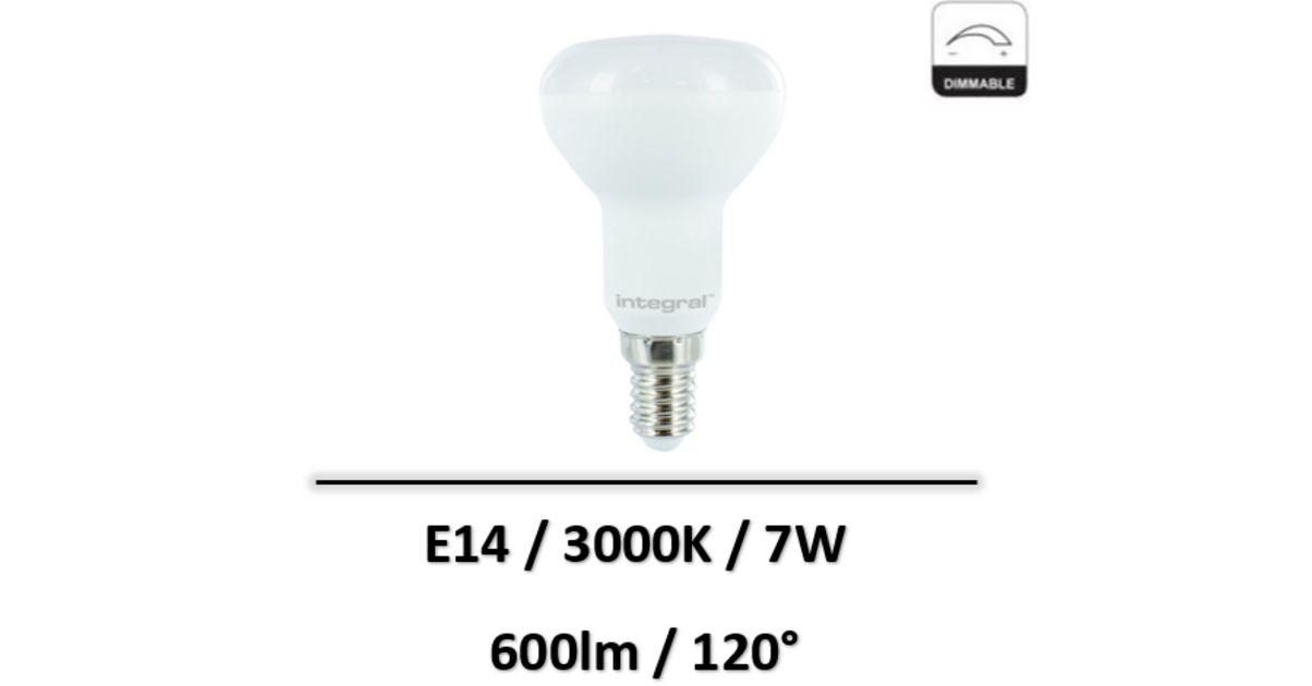 Integral LED - AMPOULE LED E14 SPOT R50 7W 3000K - Dimmable ...