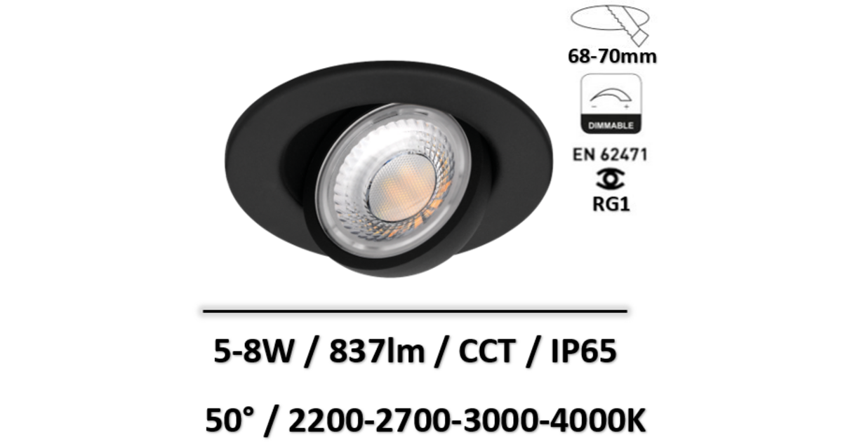 Oggi Luce - Spot Oggi Luce encastrable VIGO BBC 5-8W - CCT - VIGO ...