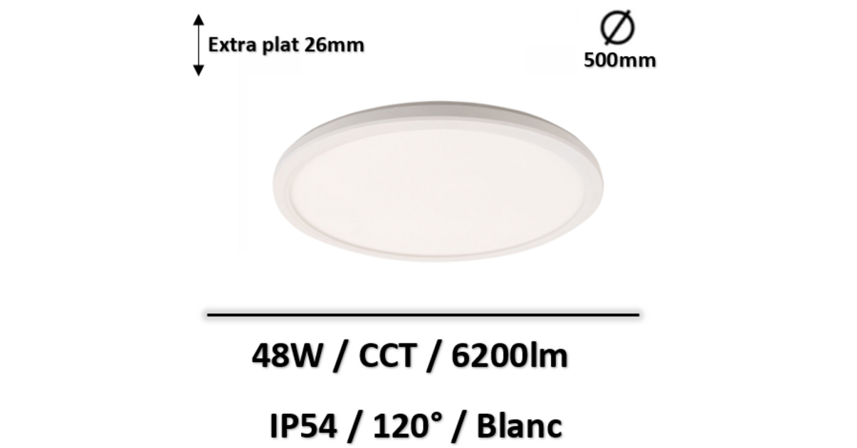 Spectrum - Hublot LED extra plat et compact 48W 3000-4000-6000K ...