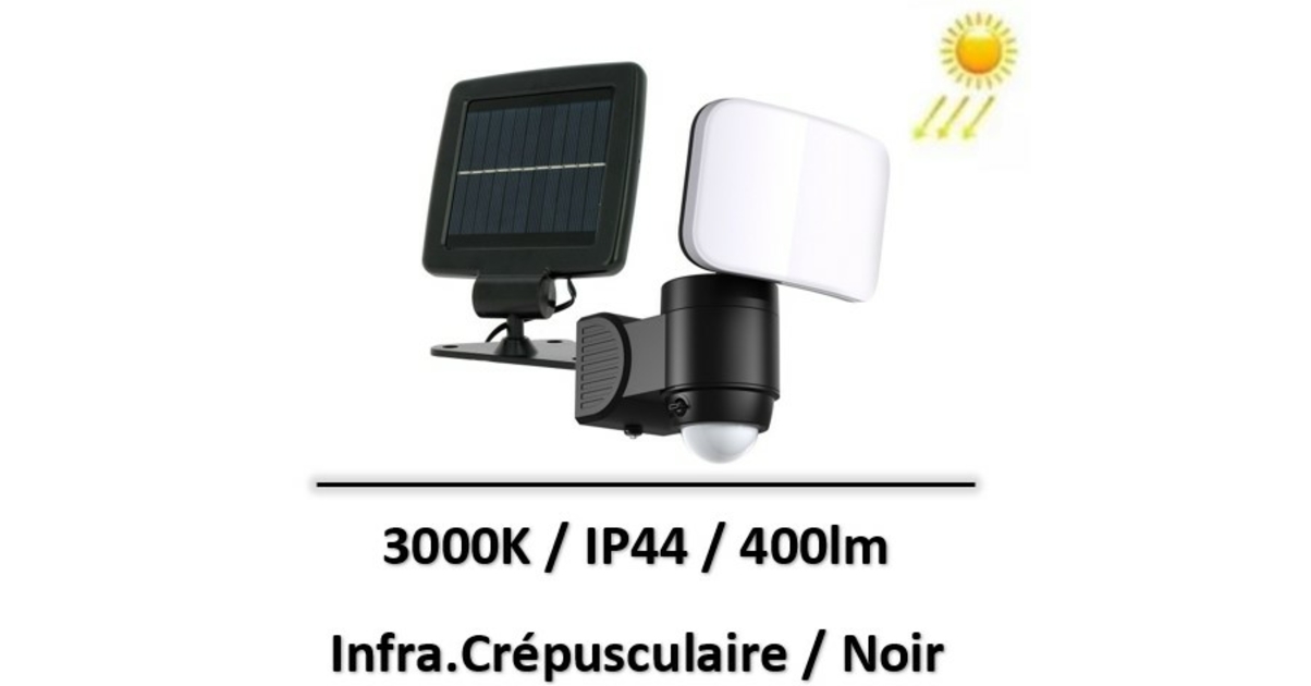 Arun - Projecteur solaire LED LITTLE ESTEBAN 400 Lumens Eq 35W - AR0559 ...