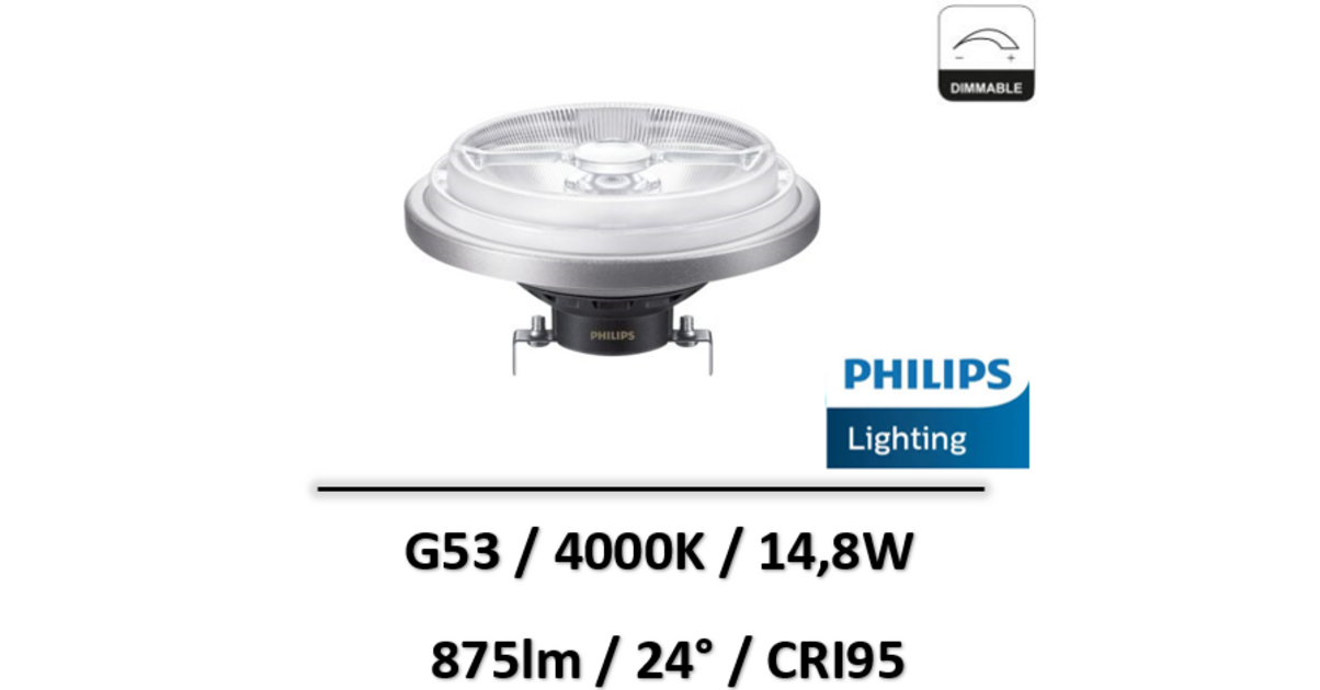 Philips - MAS ExpertColor 14.8-50W 940 AR111 24D - 33387100 - Ampoules ...
