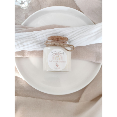 bougie baby shower, gender reveal personnalisable