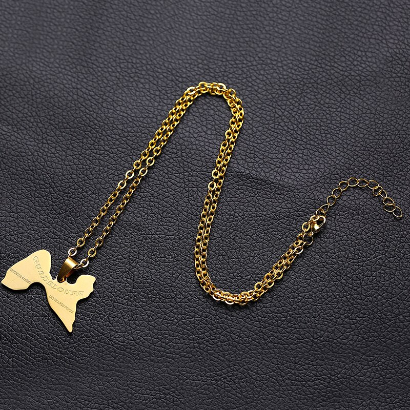 Pendentif Guadeloupe Gravé Acier Inox - Bijoux