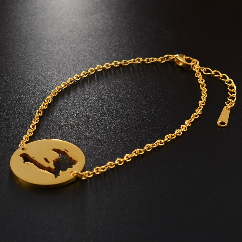 Bracelet Haïti Acier Inox Doré - Love Island Design - Bijoux - Love ...