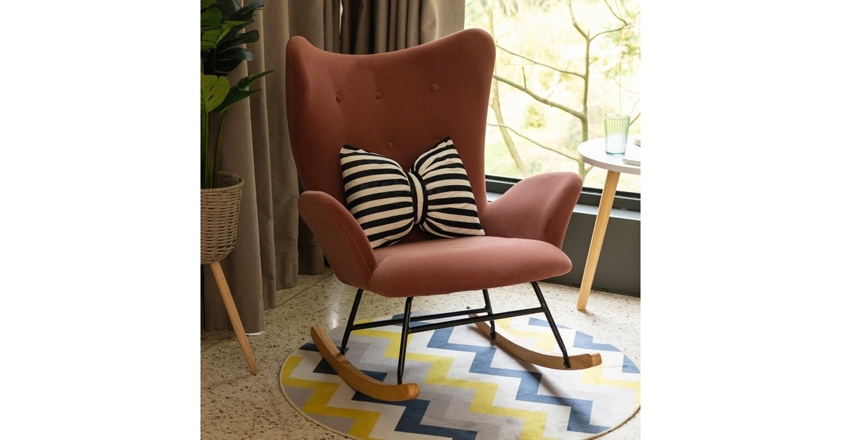 Rocking Chair Design | Moscou Bordeaux | Villa Rocking Chair