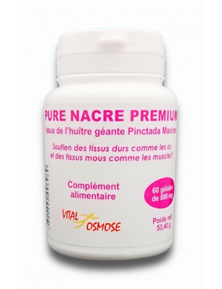 PURE NACRE PREMIUM 60 gélules poudre de pure nacre - Complément alimentaire/Confort Articulaire ...