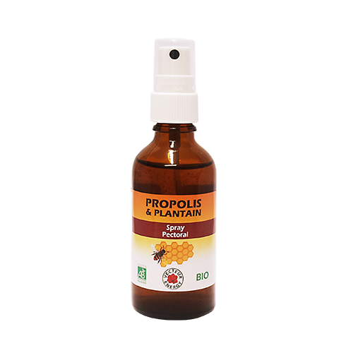 spray gorge BIO 50 ml Propolis et Plantain Spray pectoral Vecteur ...