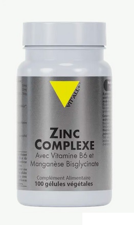 ZINC COMPLEXE (Zinc, Vitamine B6, Manganèse) 100 gélules végétales ...