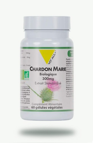 CHARDON MARIE BIO 300mg 60 gélules végétales Vitall+ - Complément ...
