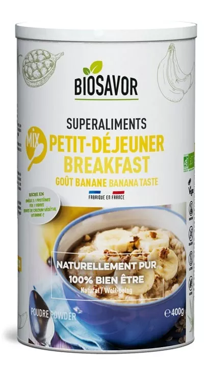 Mix Breakfast Banane en poudre BIO 400g – Petit dejeuner Complément ...