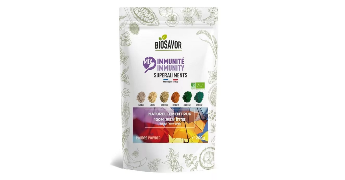 Mix Immunité en poudre BIO 200g - Complément Alimentaire ...