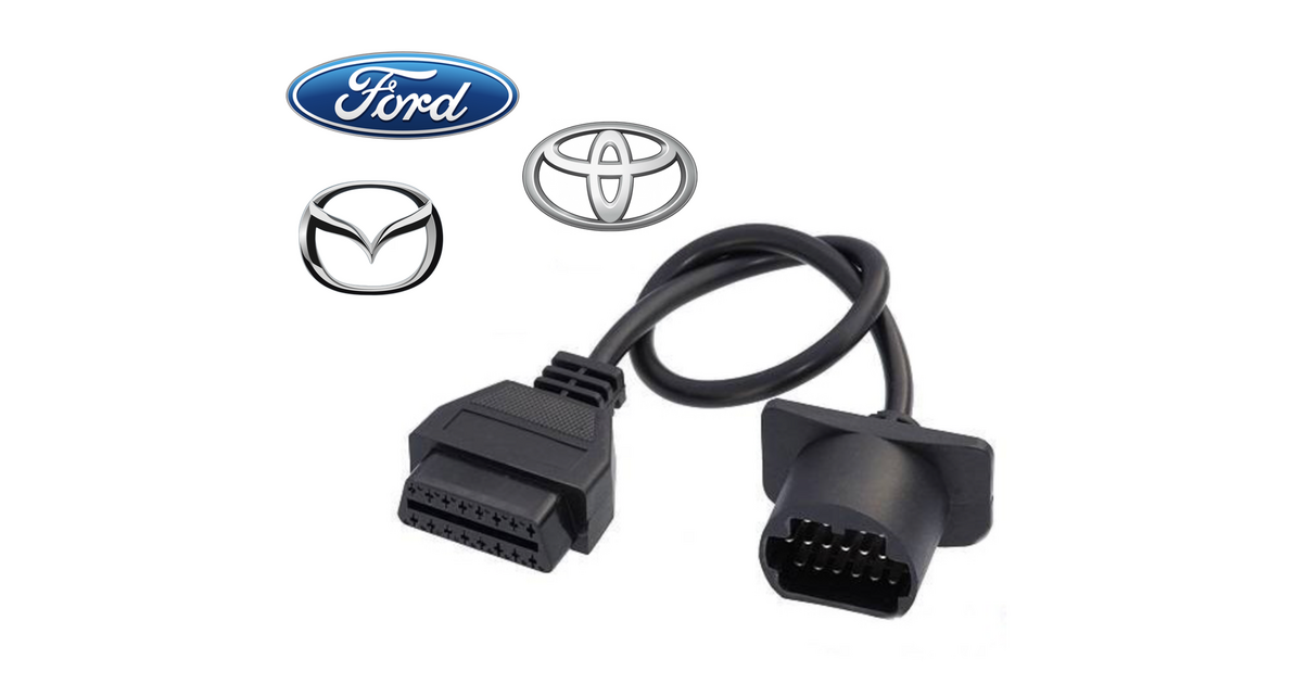 17-pin Ford, Toyota and Mazda OBD2 adapter - OBD Adapters - iCarsoft Europe