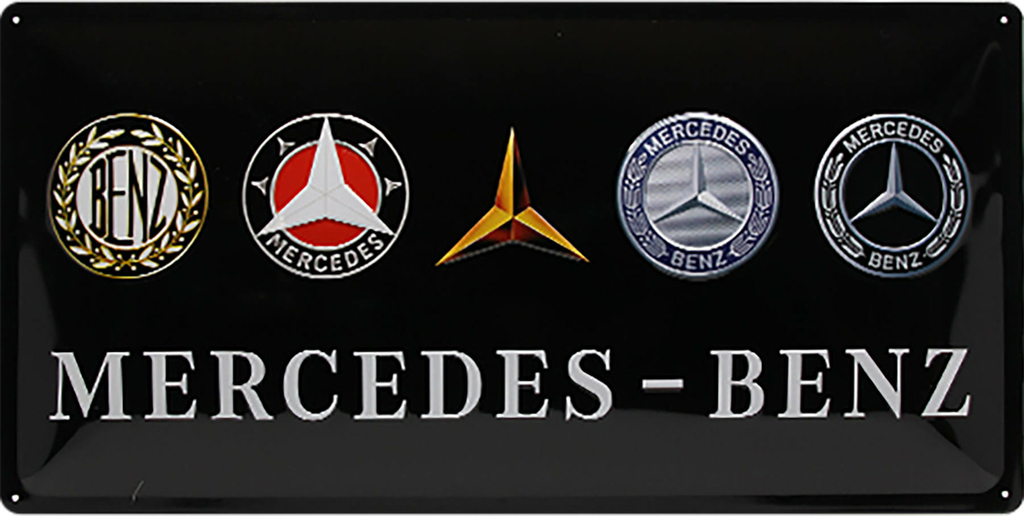 Plaque métal Mercedes logos 50x25 - Les Plaques/Plaques 50x25 cm ...