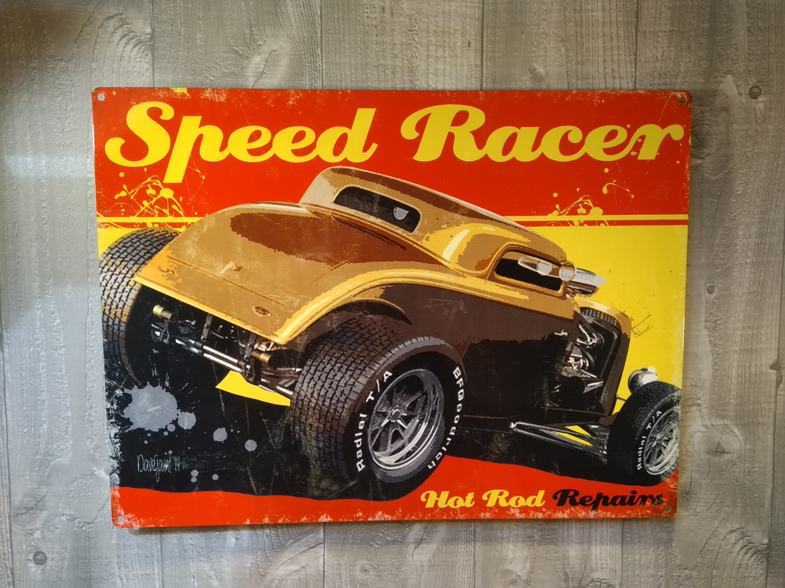 plaque métal Hot rod speed racer - Les Plaques/Plaques 30x40 cm ...
