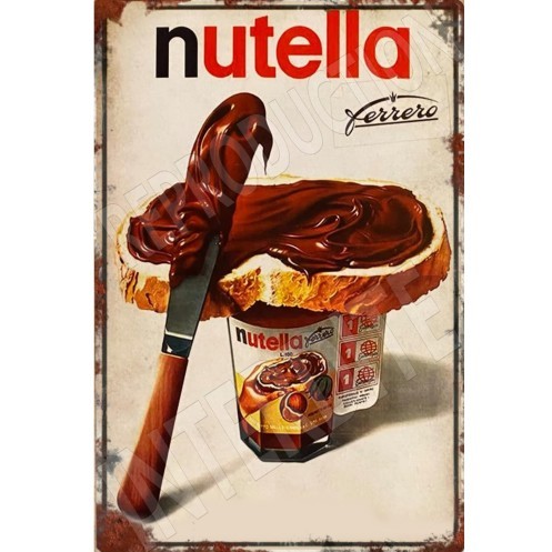 Plaque métal publicitaire Nutella - Les Plaques/Plaques 20x30 cm ...