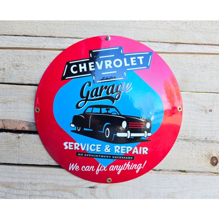 Plaque émaillée garage Chevrolet - Produits Emaillés/Plaques émaillées ...