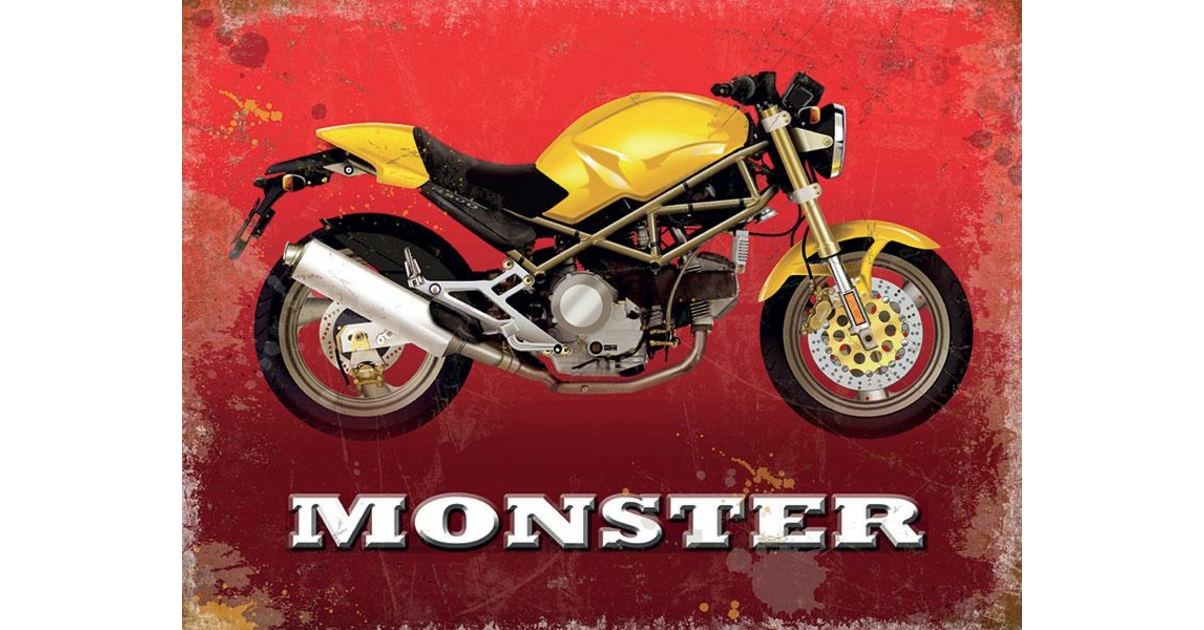 Plaque publicitaire Ducati Monster - Les Plaques/Plaques 30x40 cm ...