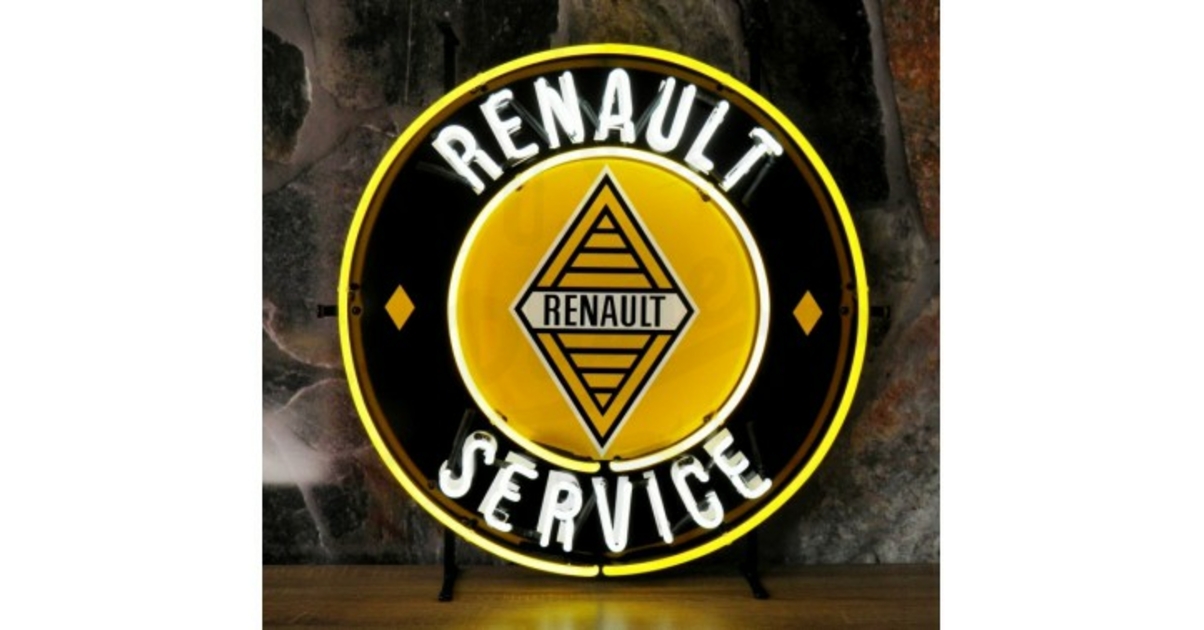 Enseigne lumineuse néon Renault Service - Les Enseignes lumineuses ...