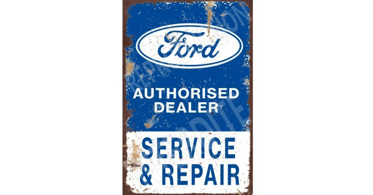 Plaque Ford Service & repair - Les Plaques/Plaques 20x30 cm - nostalgic ...