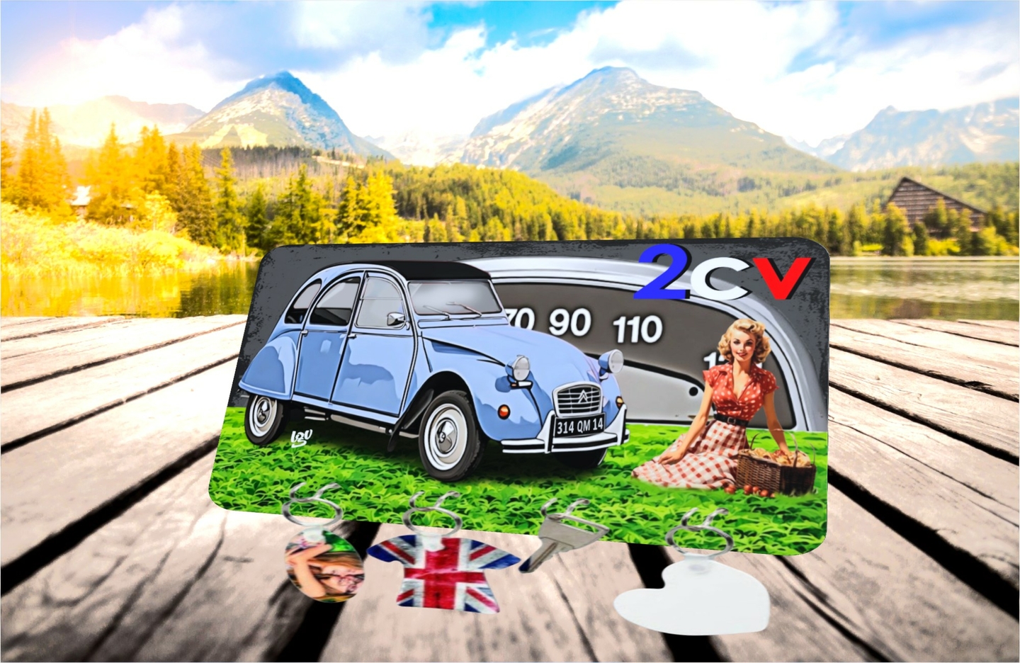 Accroche-clés mural Citroën 2CV - Déco / Cadeaux/Accroche-clés ...