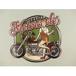 Plaque métal pin-up custom motorcycles - Les Plaques/Plaques autre ...