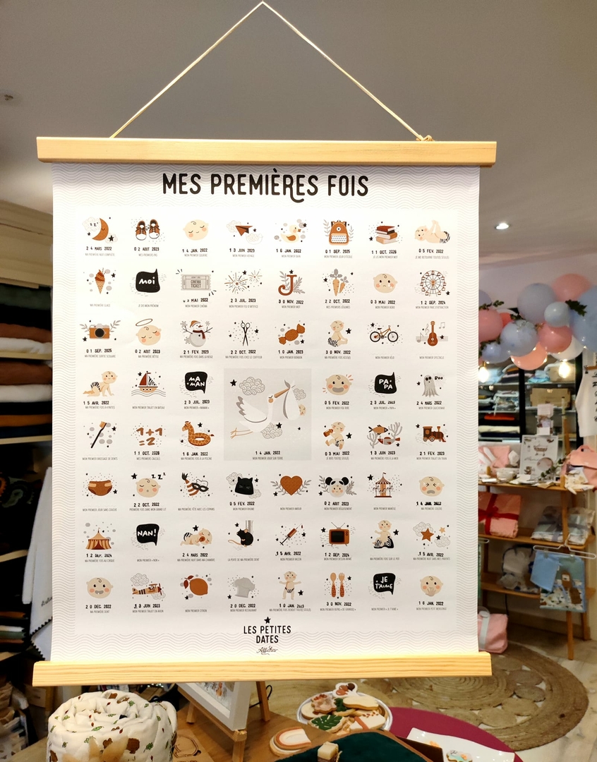 Affiche Bébé/Enfant "Mes premières fois" - Bébé et enfant/Affiche ...