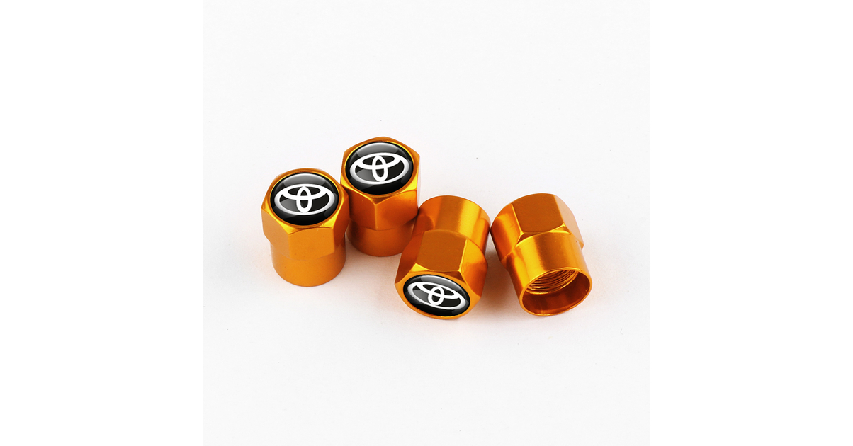 GOLD TIRE VALVE STEM CAPS FOR TOYOTA - TIRE VALVE STEM CAPS/TOYOTA ...