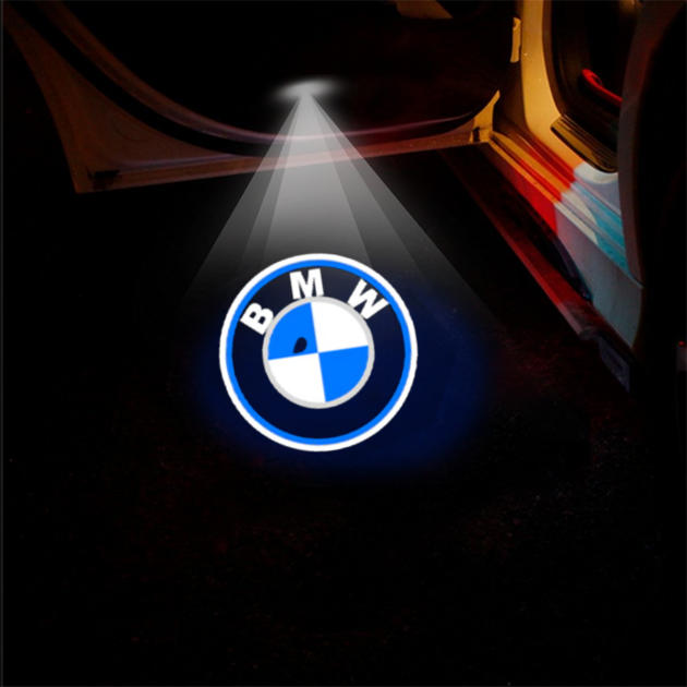 "BMW Logo LED Projector - Enhance Your BMW's Style and Safety"