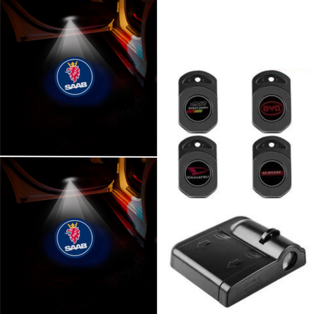 "Saab Logo LED Projector: Illuminate Your Style with Elegance"